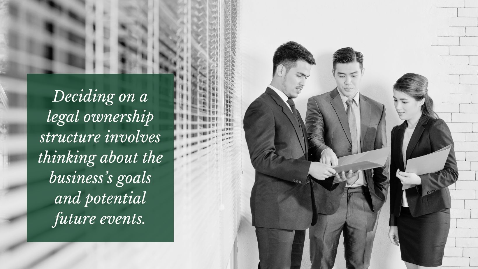 Choosing a Legal Ownership Structure for a New Business - Swiecicki ...